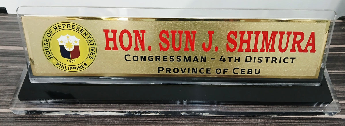 House of Representative Table Signage - Congressman – Suarez Arts