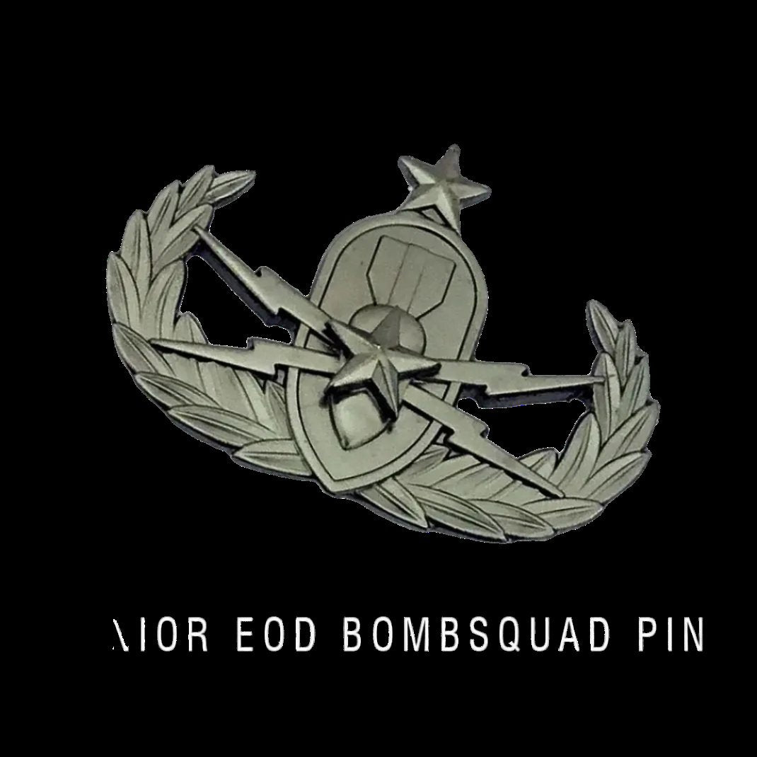 Senior EOD Bombsquad Pin Gold – Suarez Arts