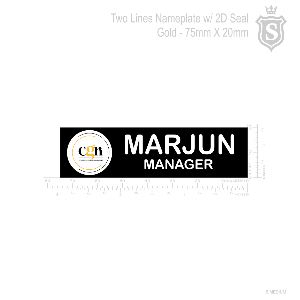 Cebu Golden Restaurant Nameplate – Suarez Arts