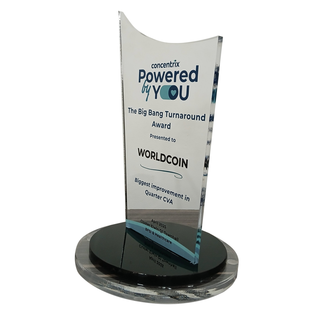 Concentrix Powered by You Plaque - The Big Bang Turnaround Award ...