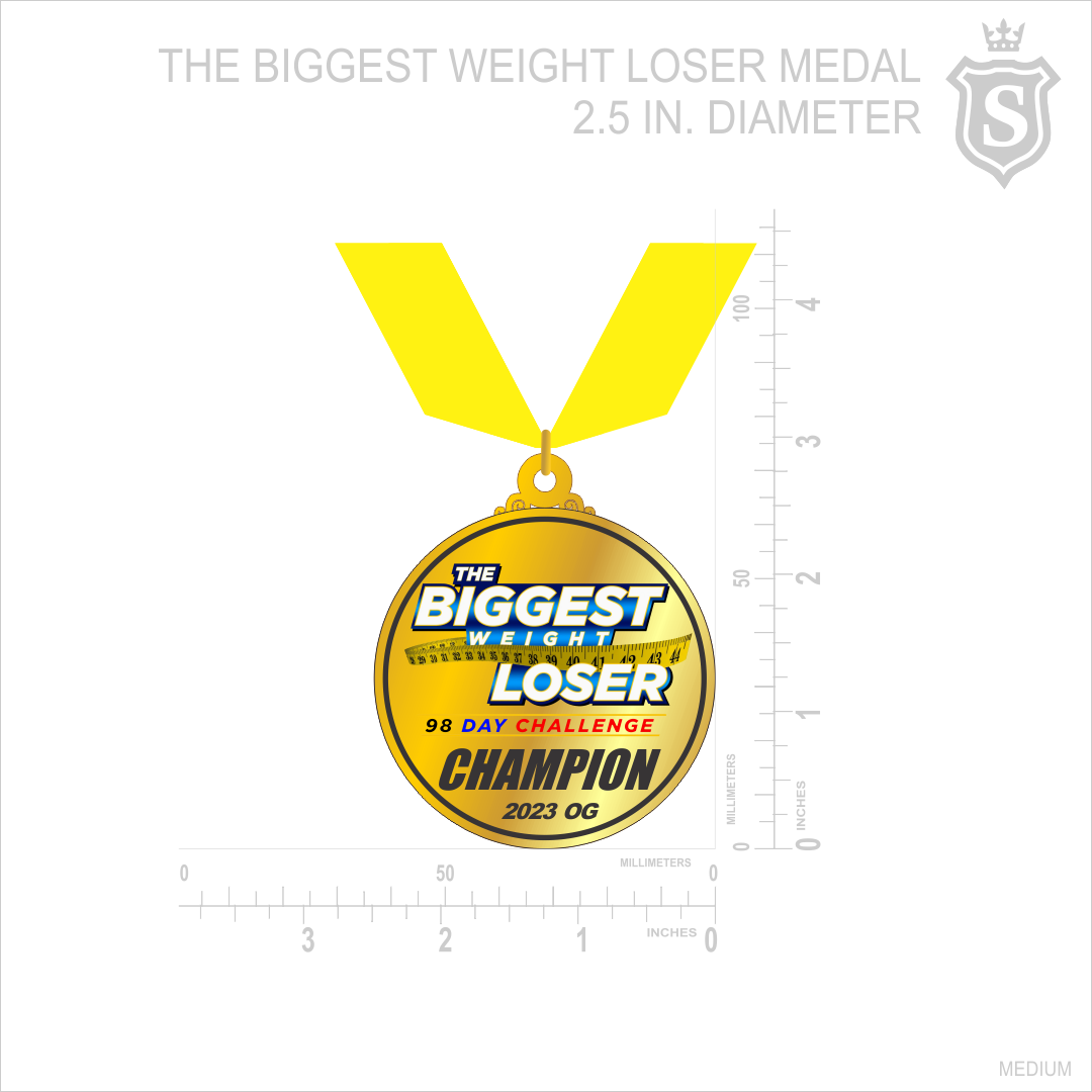 The Biggest Weight Loser Medal 2023 – Suarez Arts