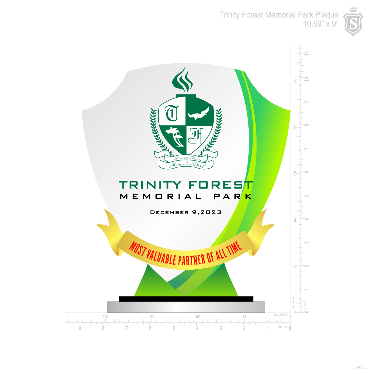Trinity Forest Memorial Park Plaque - Most Valuable Partner of All Tim ...
