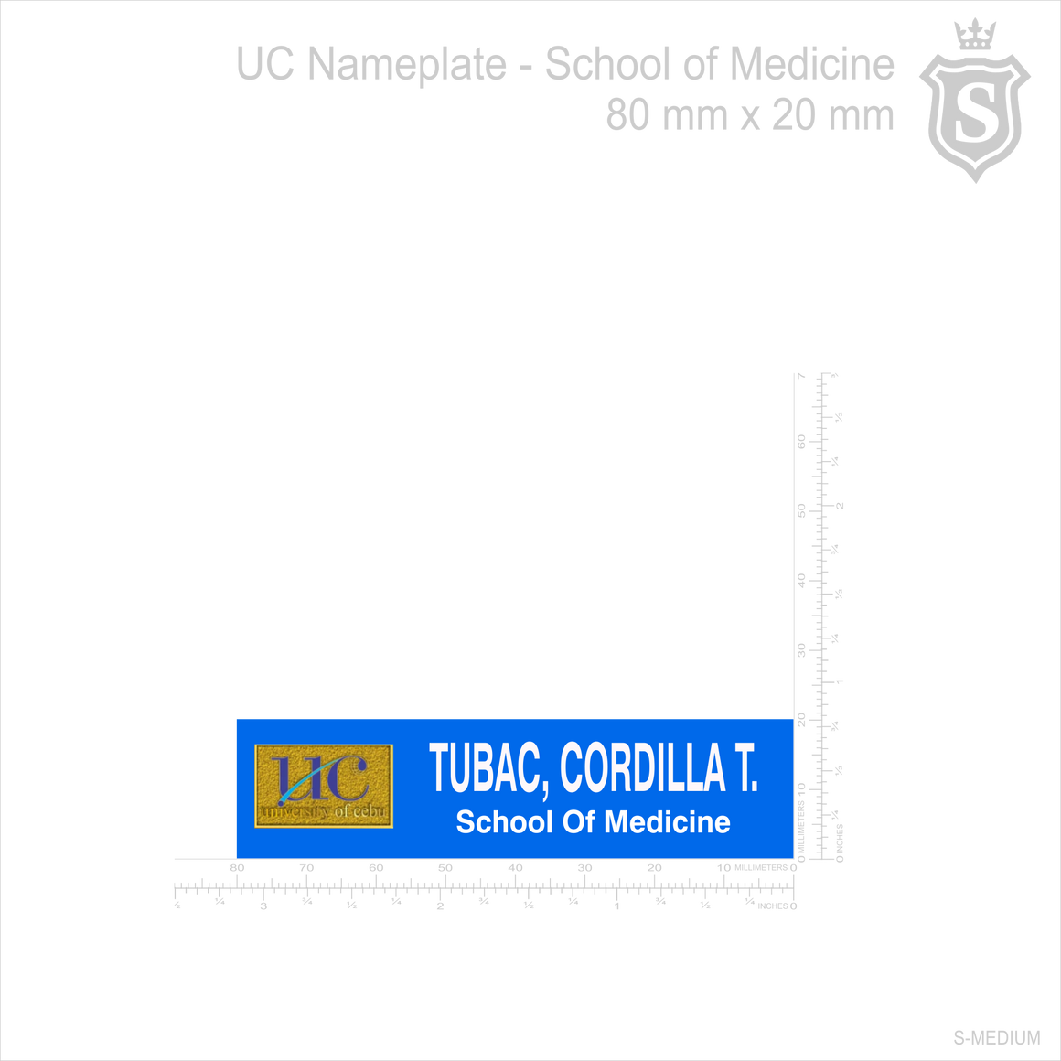 University of Cebu (UC) Nameplate - School of Medicine – Suarez Arts