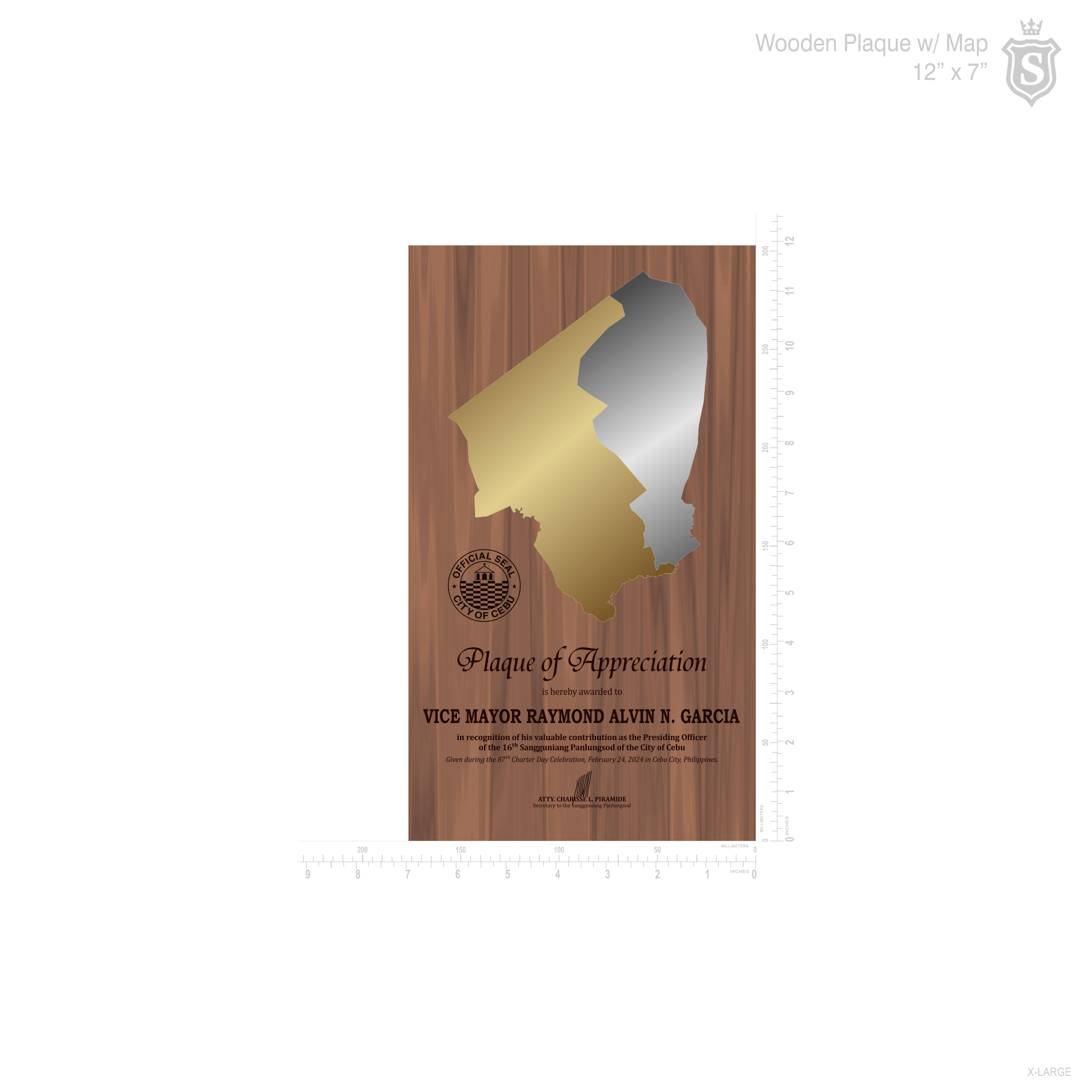 CEBU CITY WOODEN MAP PLAQUE – Suarez Arts