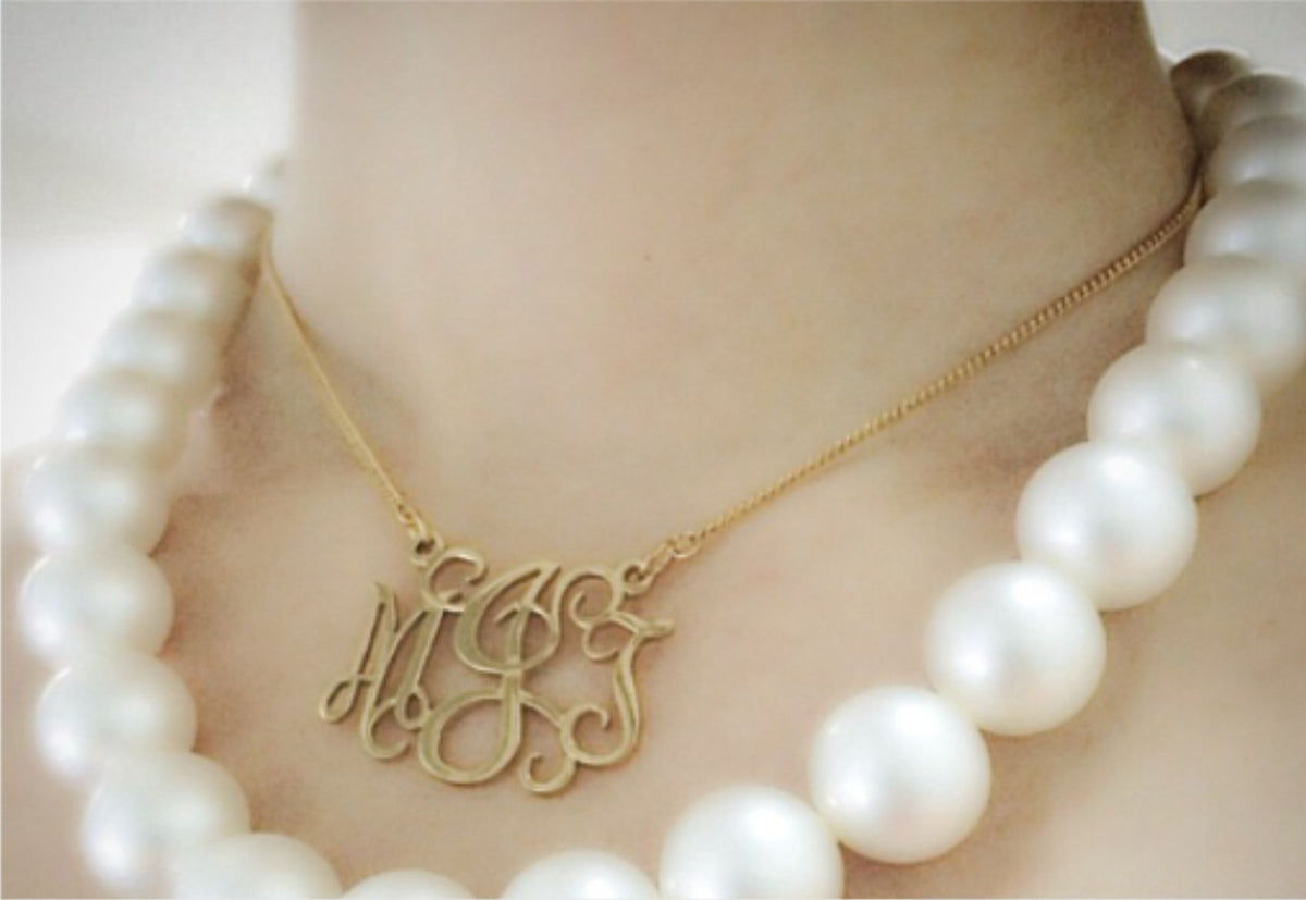 Monogram Pendant "MJT" 31mm – Suarez Arts