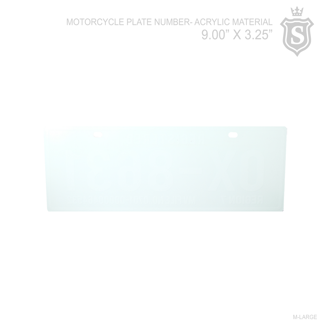 Motorcycle Plate Number- Acrylic Material – Suarez Arts