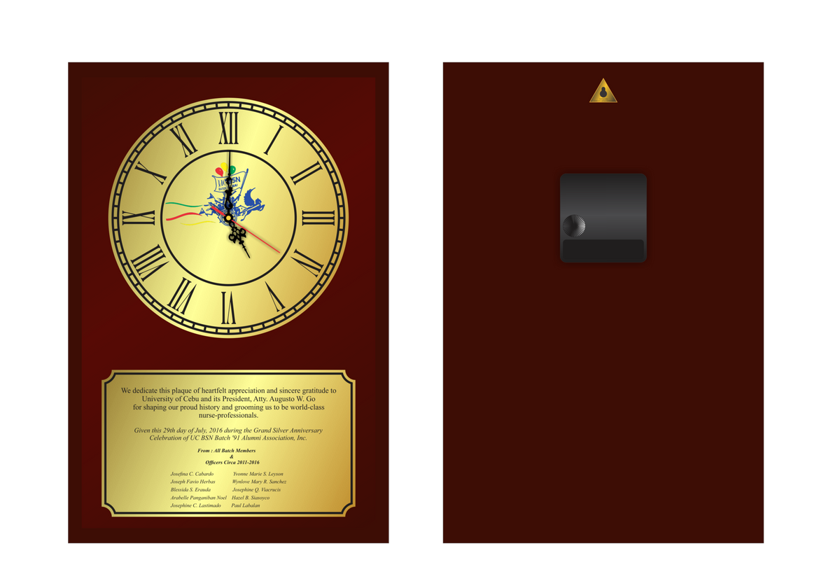 UC Plaque With Clock – Suarez Arts