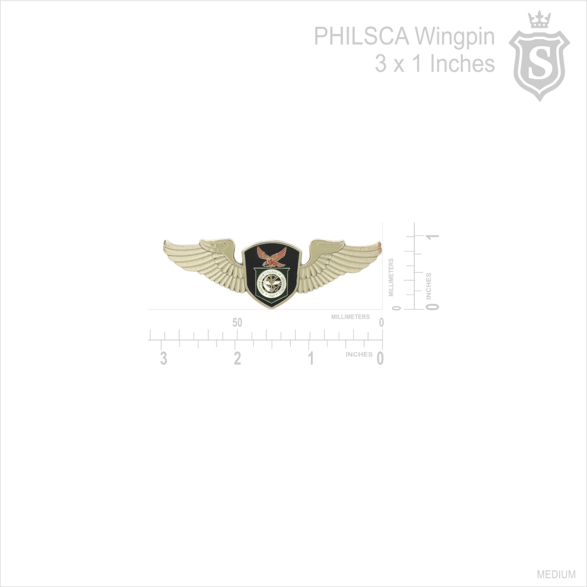 Philippine State College of Aeronautics (PHILSCA) Pin – Suarez Arts
