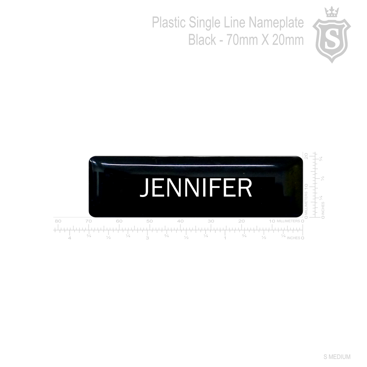 1 Line Acrylic Nameplate - 70mm x 20mm – Suarez Arts