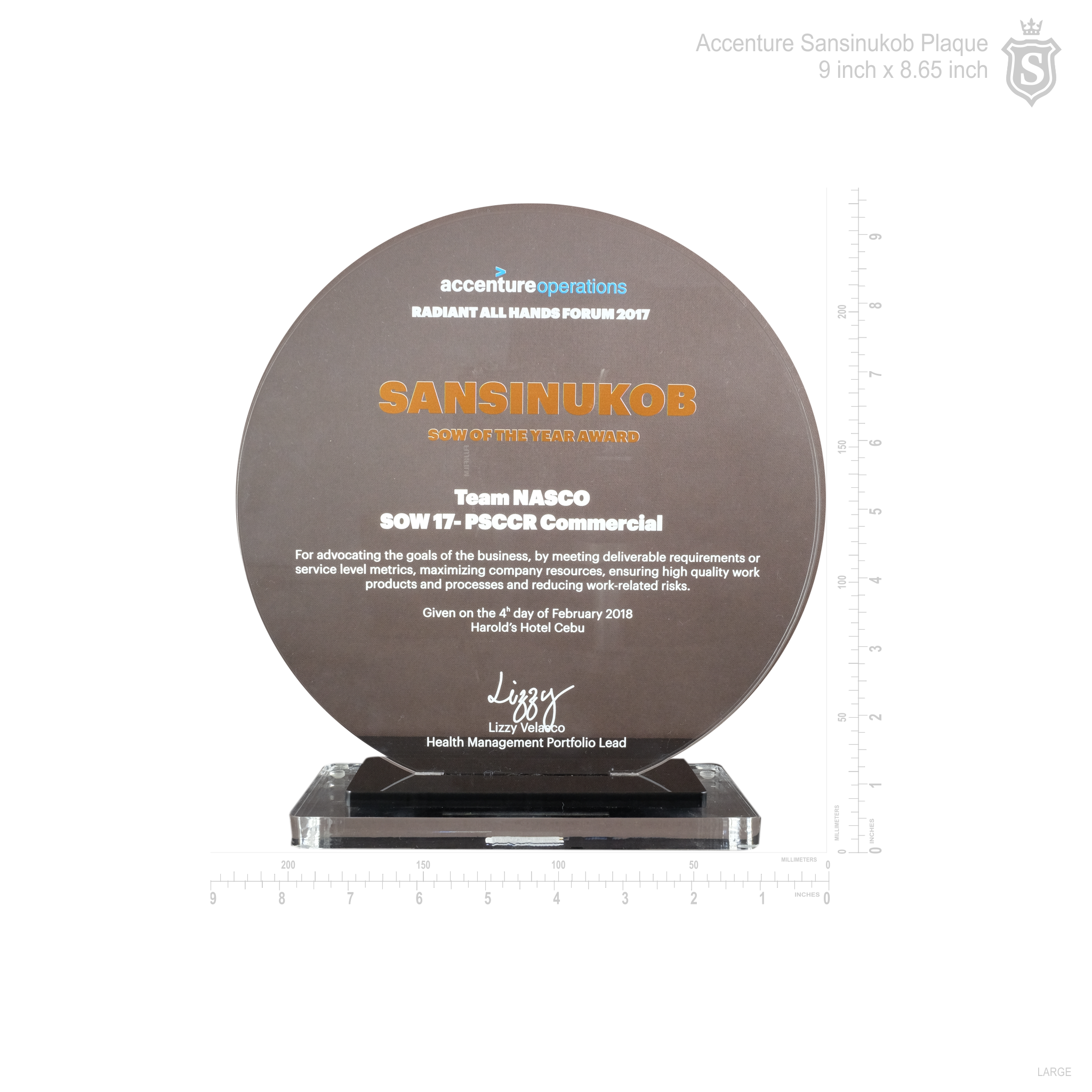 Accenture Operation Plaque – Suarez Arts