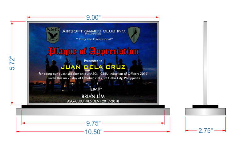 Rectangular Acrylic Plaque with Direct Print Only – Suarez Arts