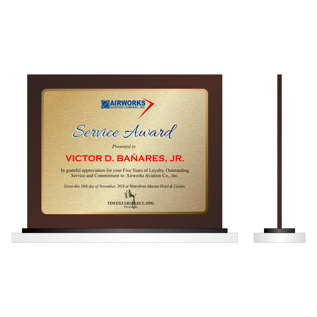 Service Award Plaque – Suarez Arts