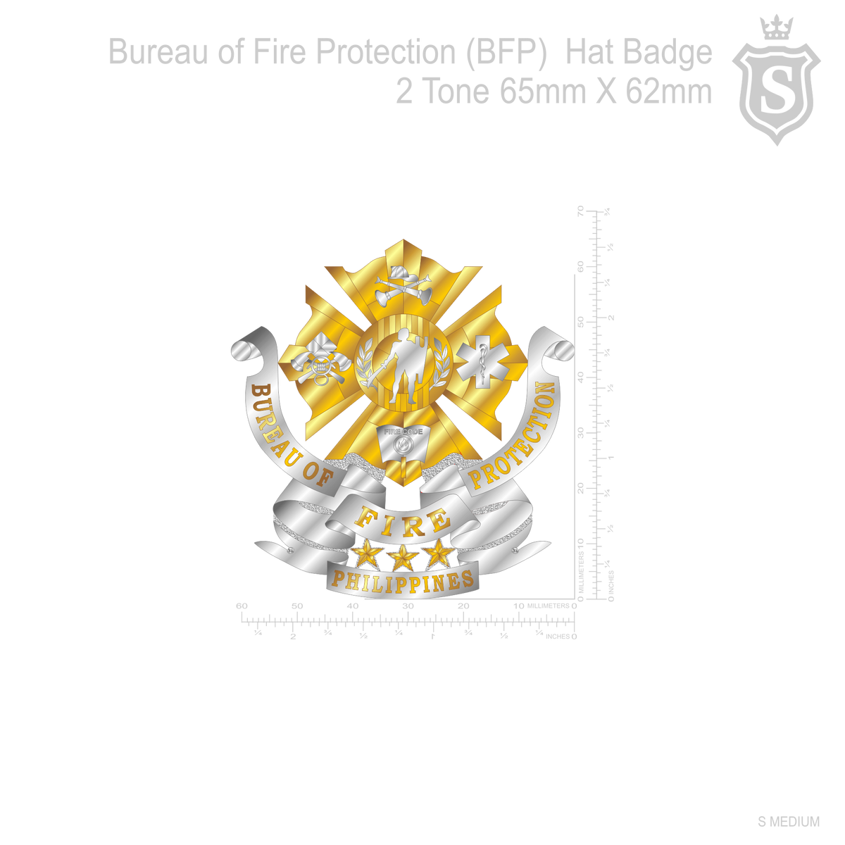 Bureau of Fire Protection (BFP) Hat Badge – Suarez Arts