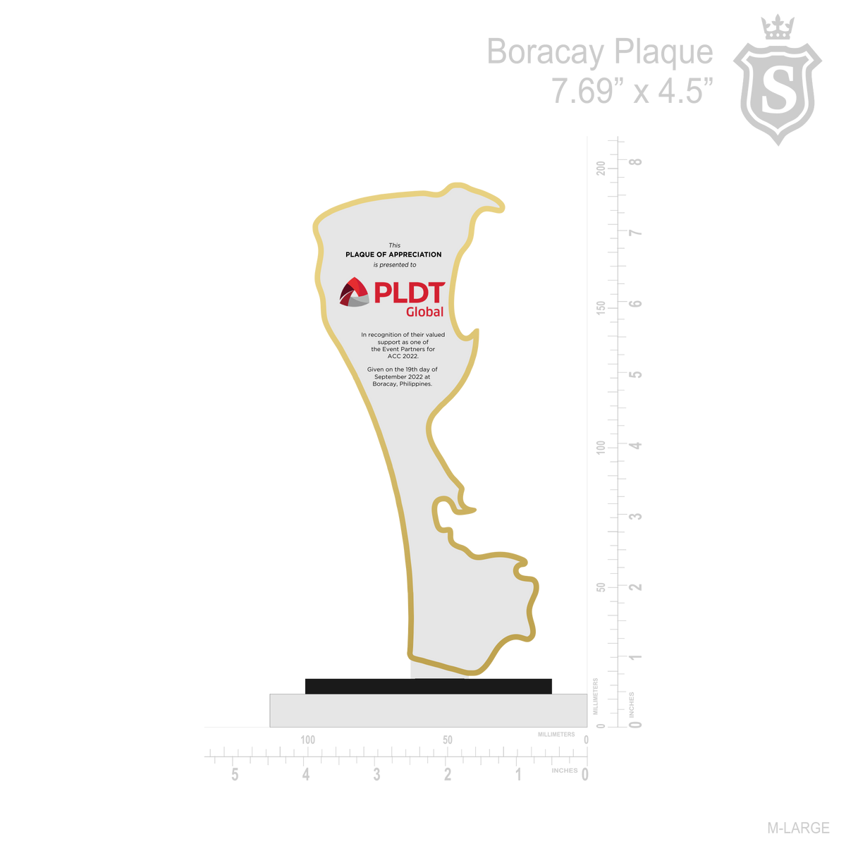 PLDT Global Boracay Map Plaque - Plaque of Appreciation – Suarez Arts