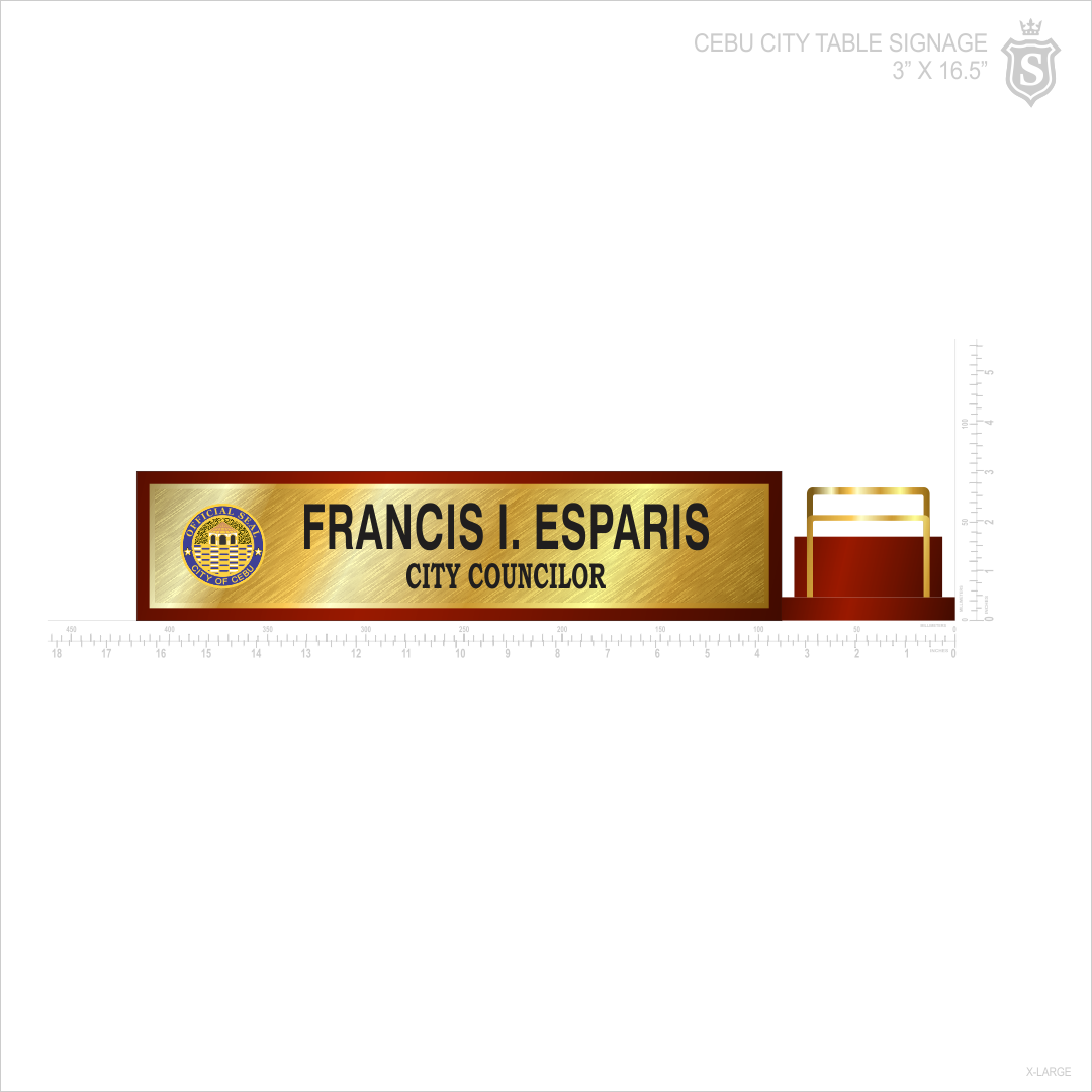 Cebu City Table Signage – Councilor Desk Nameplate 2022 – Suarez Arts