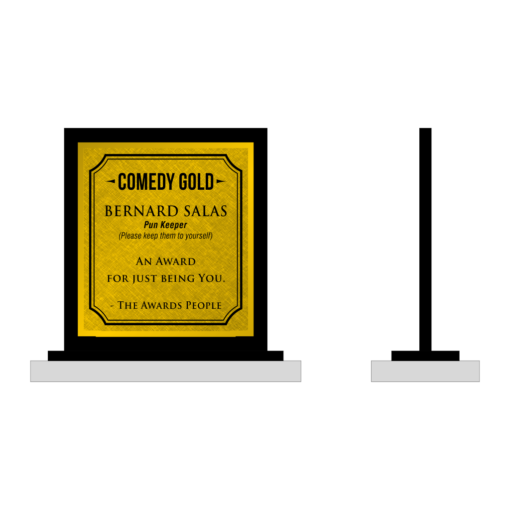 Comedy Gold Plaque – Suarez Arts