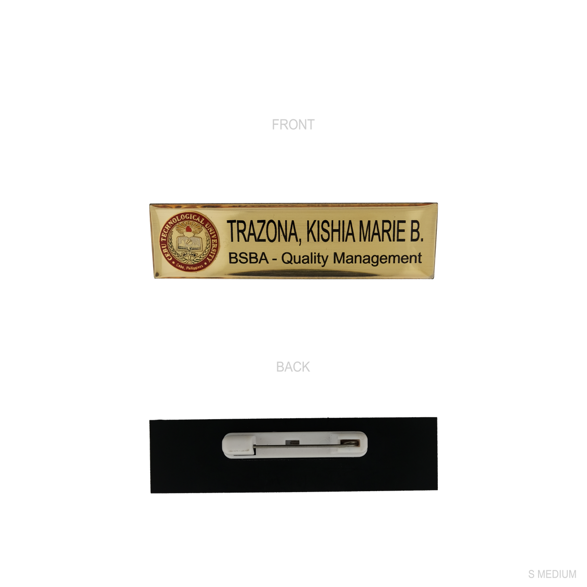 Cebu Technological University (CTU)- BSBA Quality Management Nameplate ...