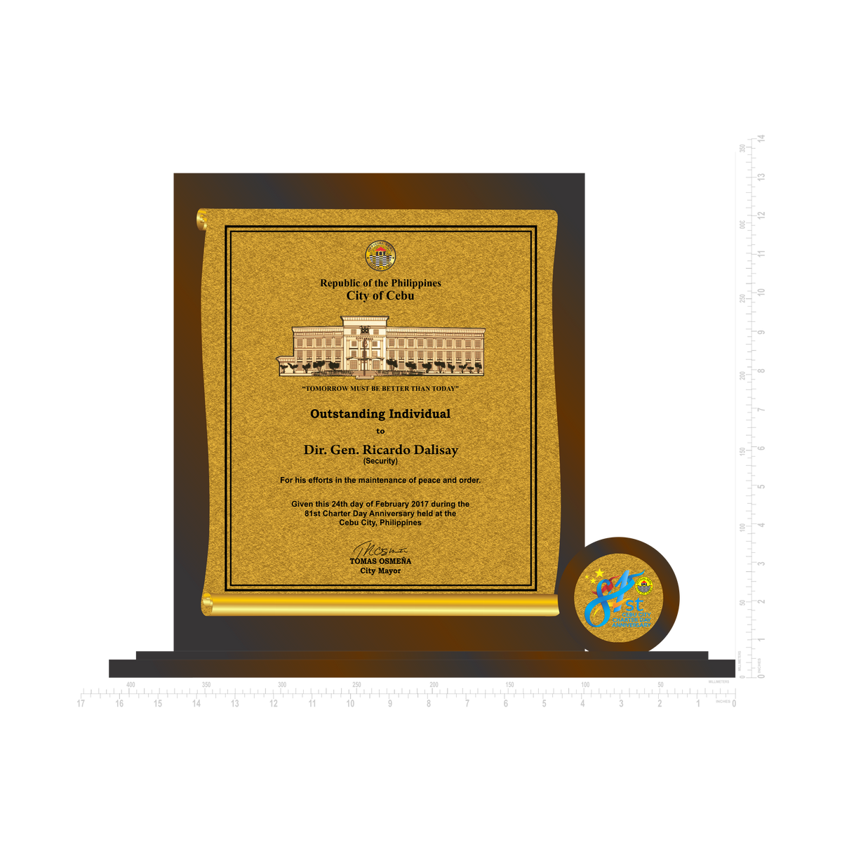 City of Naga Charter Day Plaque – Suarez Arts