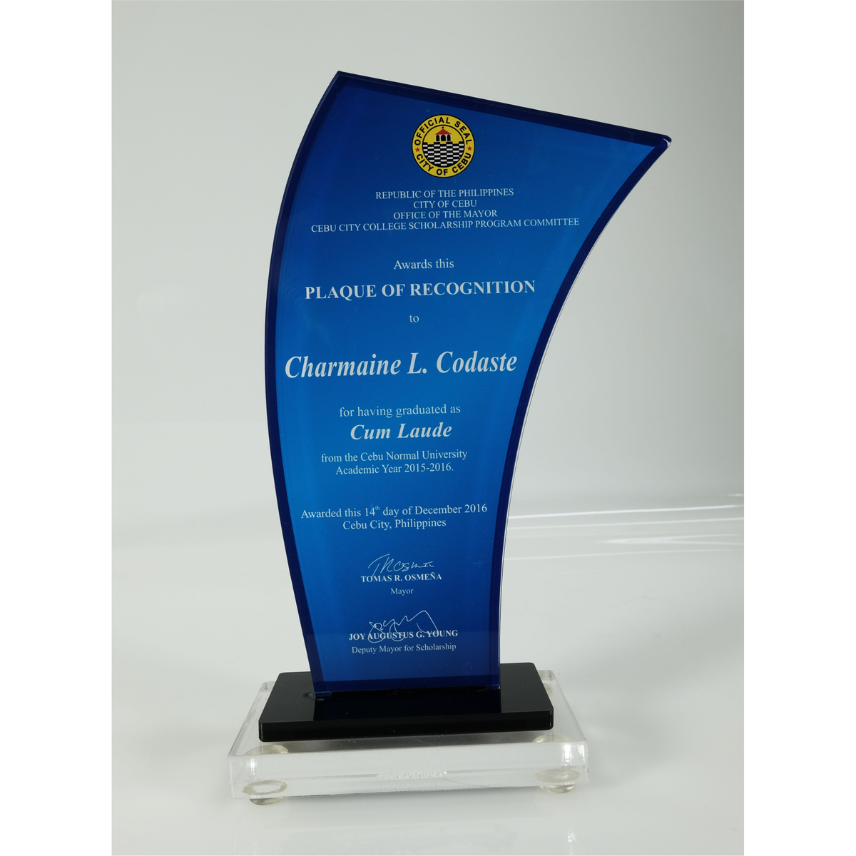 Generic Plaque Single Body – Suarez Arts