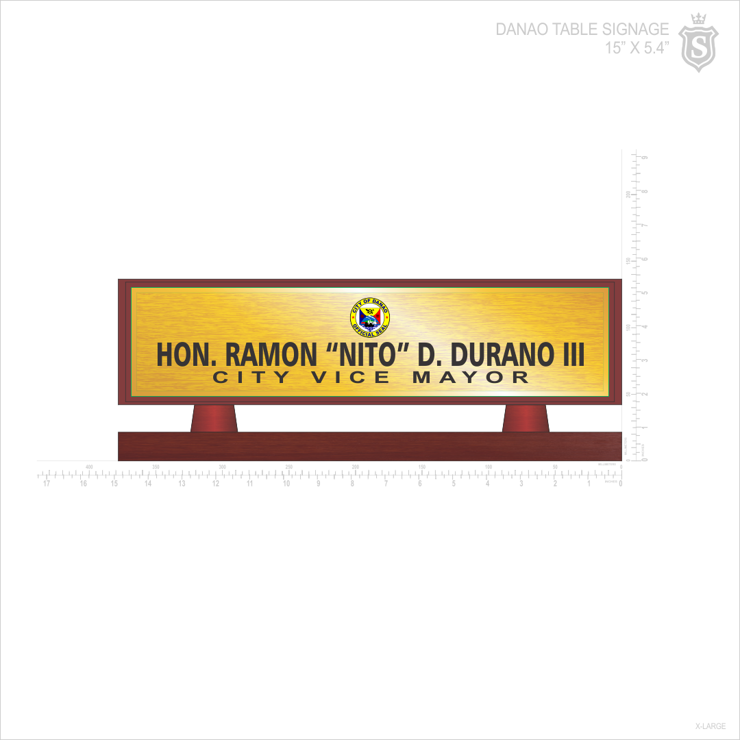 Danao Table Signage – Vice Mayor Nameplate 2022 – Suarez Arts