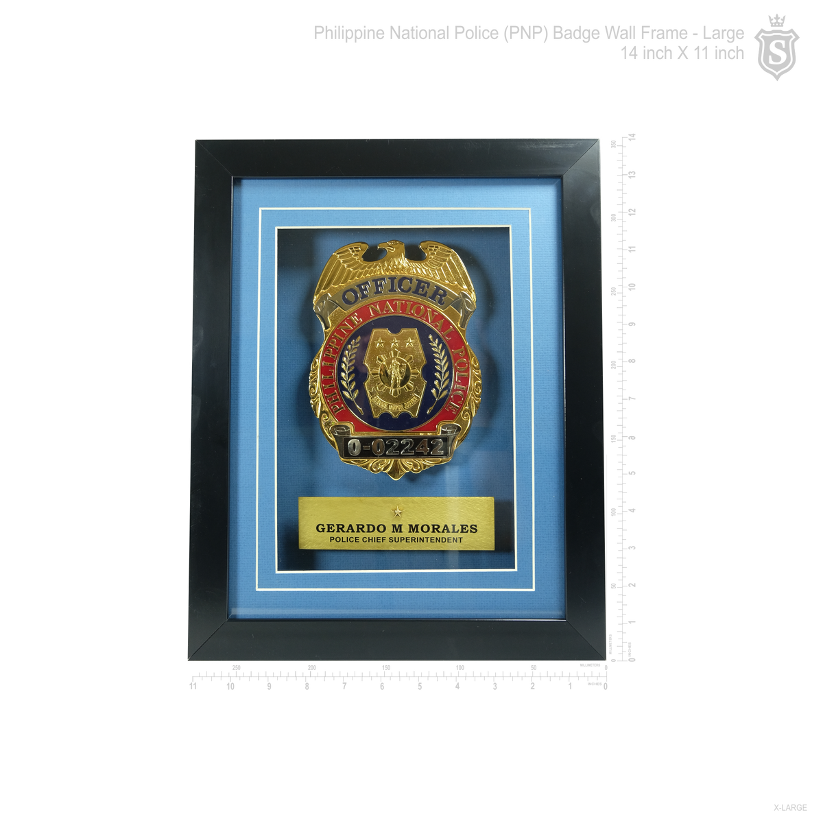 PNP Badge Wall Frame -Large 14 inch – Suarez Arts