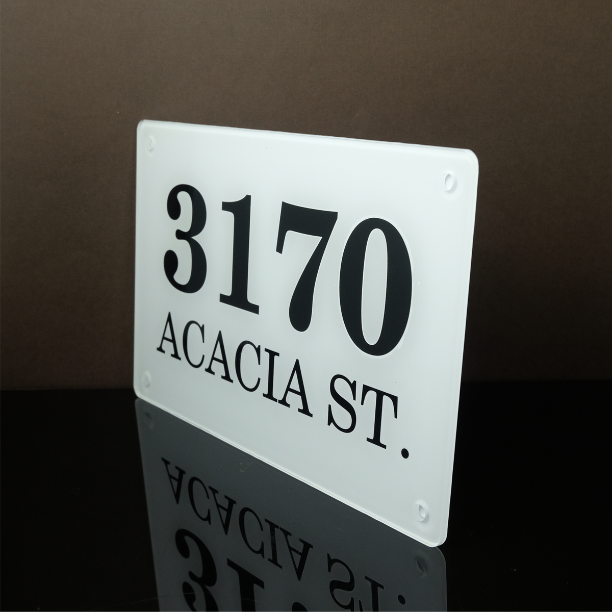 House Number Signage White Acrylic 9.25 inch – Suarez Arts