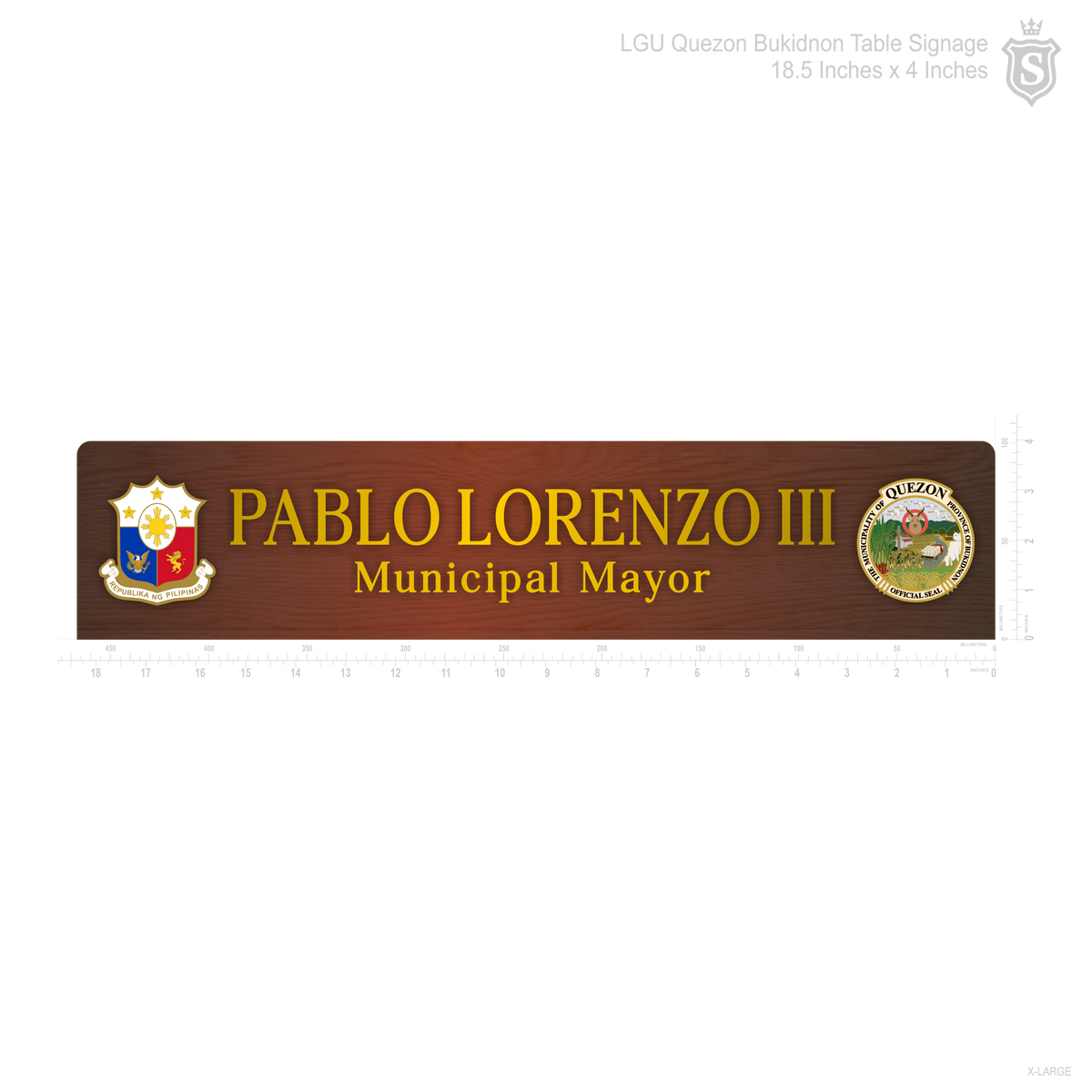 LGU Quezon Bukidnon Table Signage – Suarez Arts