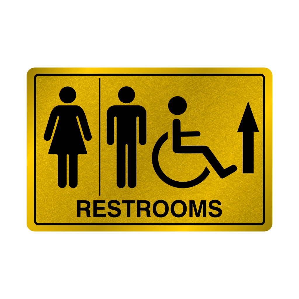 Restroom Directional Signage 9" x 6" – Suarez Arts