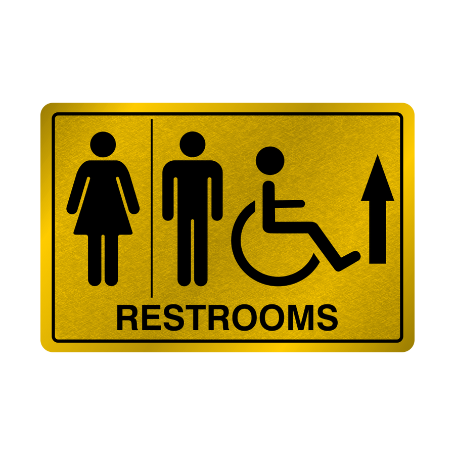 Restroom Directional Signage 9" x 6" – Suarez Arts