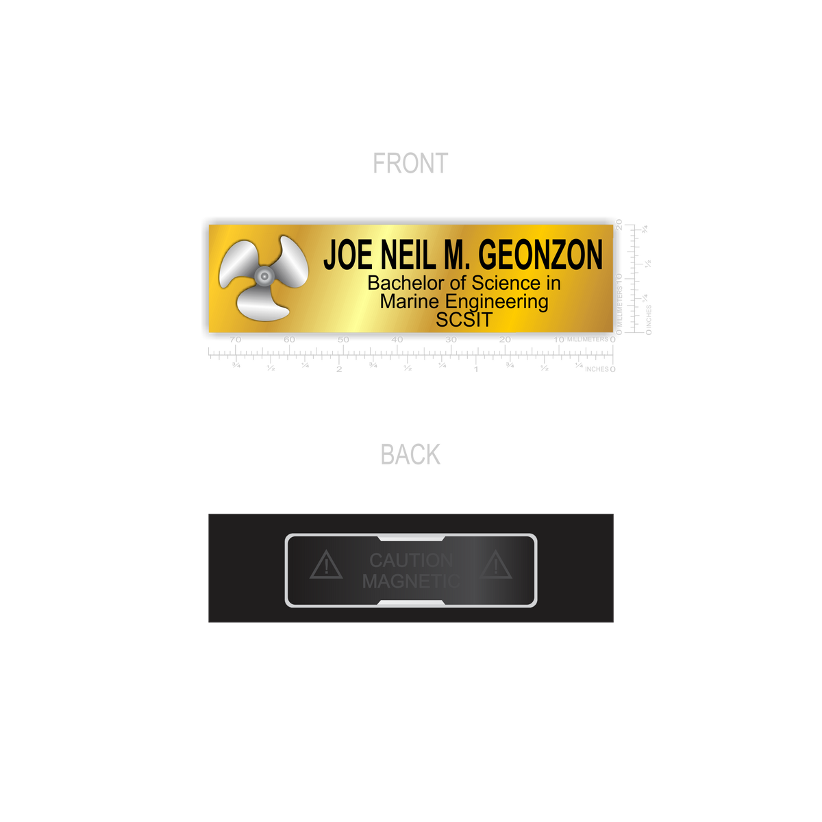 SCSIT Nameplate -Marine Engineering (BSME) – Suarez Arts