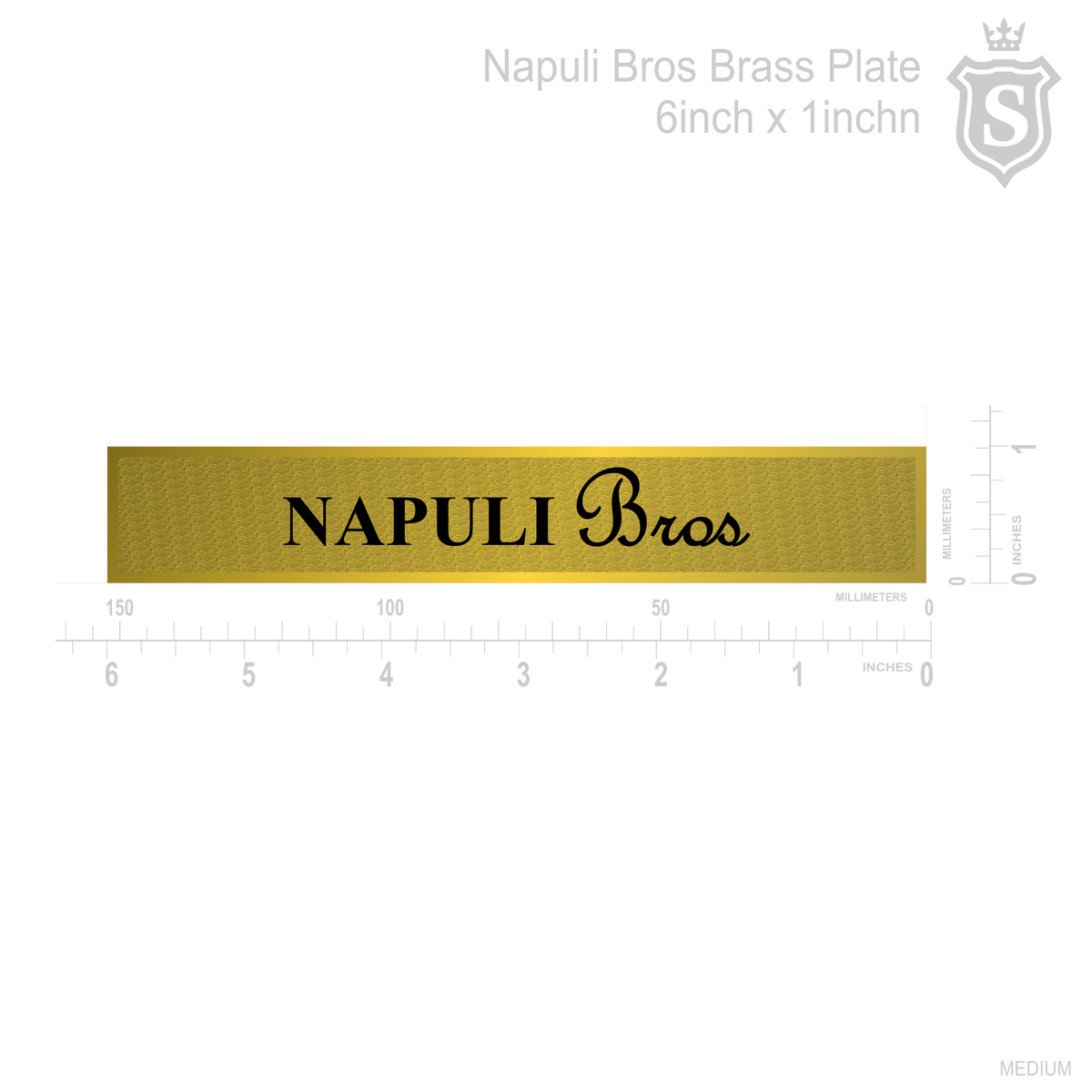 Napuli Bros. Brass Plate – Suarez Arts