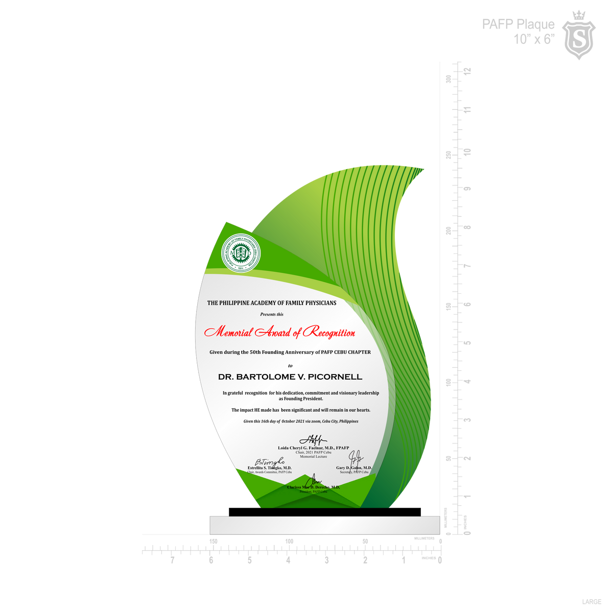 The Philippine Academy Of Family Physicians (PAFP) Plaque - Double Bod ...