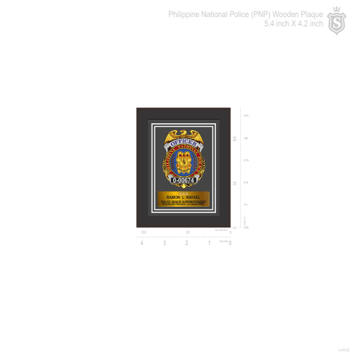 Philippine National Police (PNP) wooden Plaque 5.4 inch – Suarez Arts