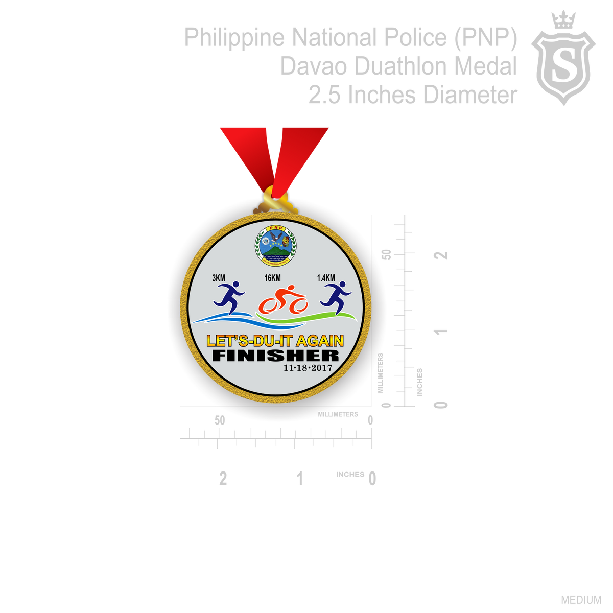 Philippine National Police (PNP) Davao Duathlon Medal – Suarez Arts