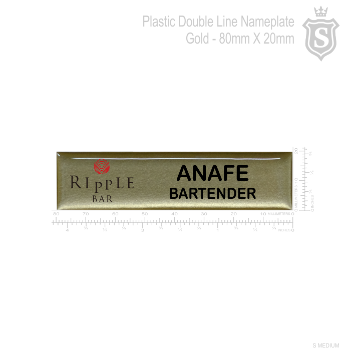 Ripple Bar Nameplate – Suarez Arts