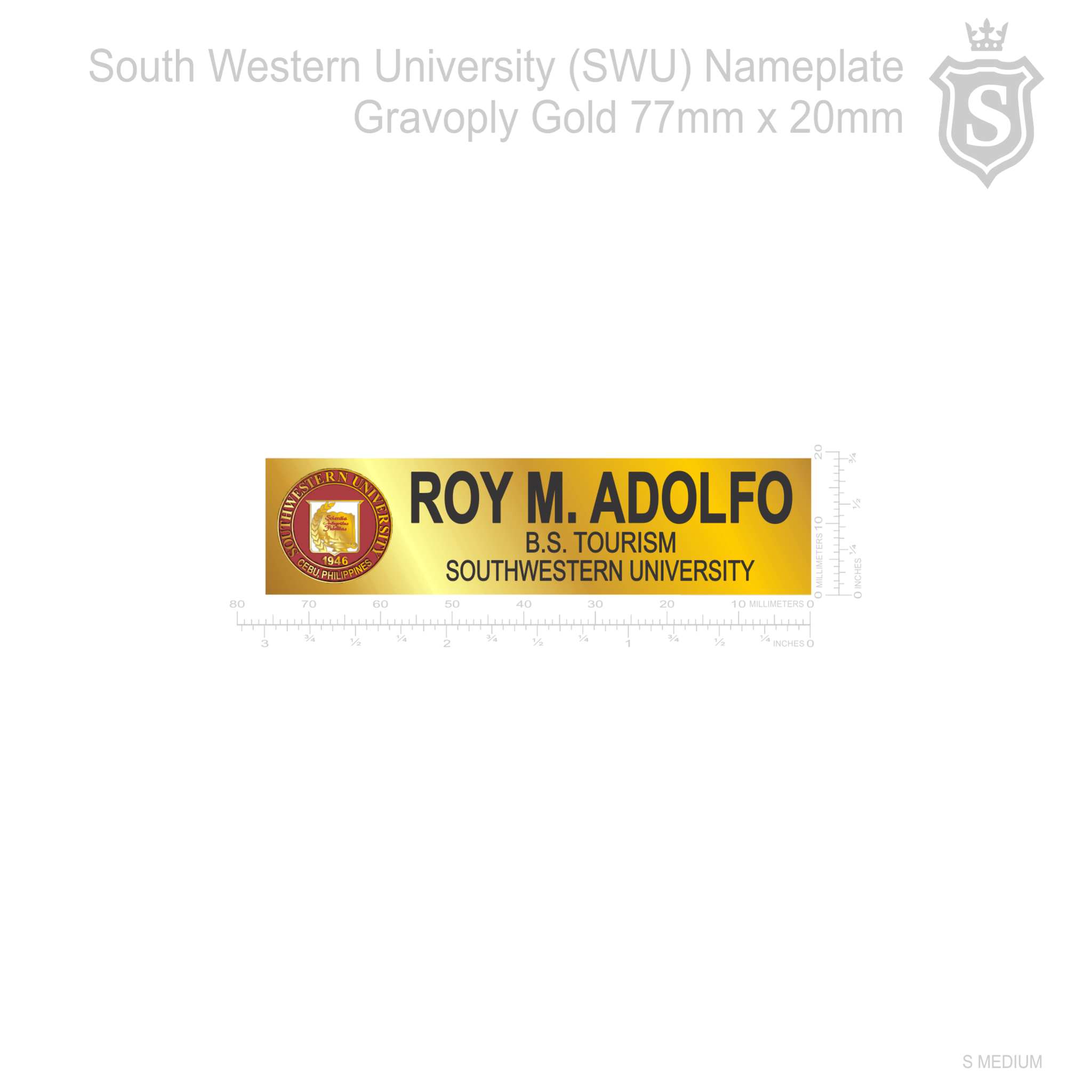 South Western University (SWU) Nameplate - BS Tourism – Suarez Arts