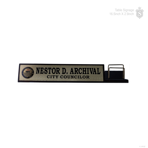 Cebu City Hall Councilor Table Signage – Suarez Arts