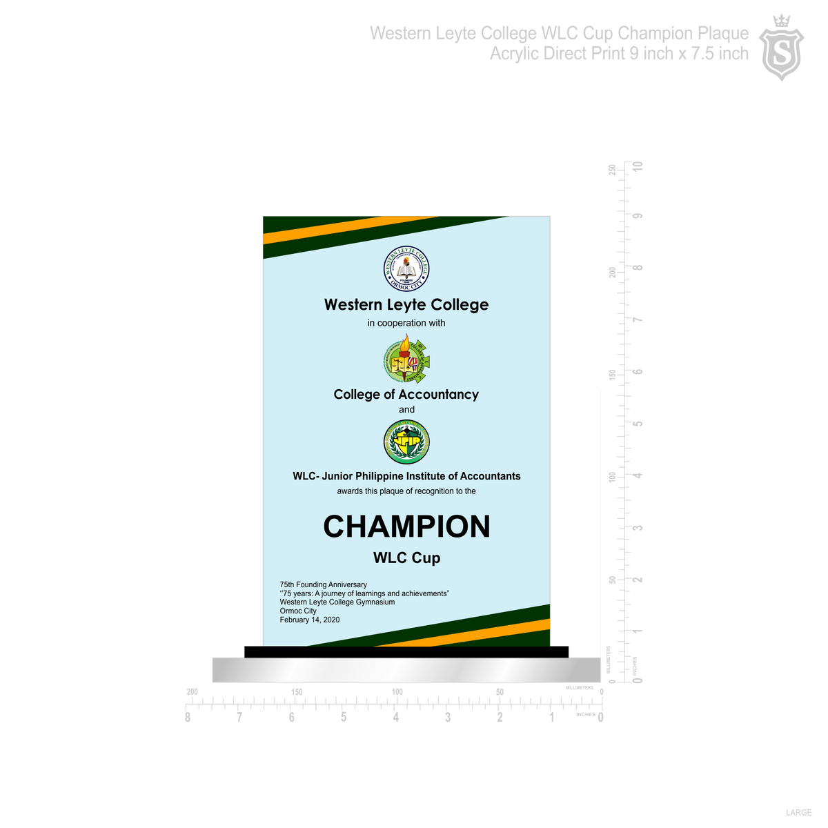 Western Leyte College Plaque – Suarez Arts