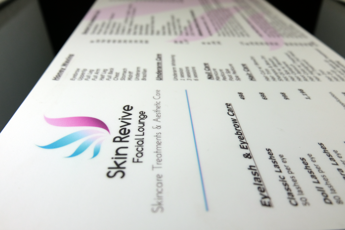 Skin Revive Menu Board – Suarez Arts