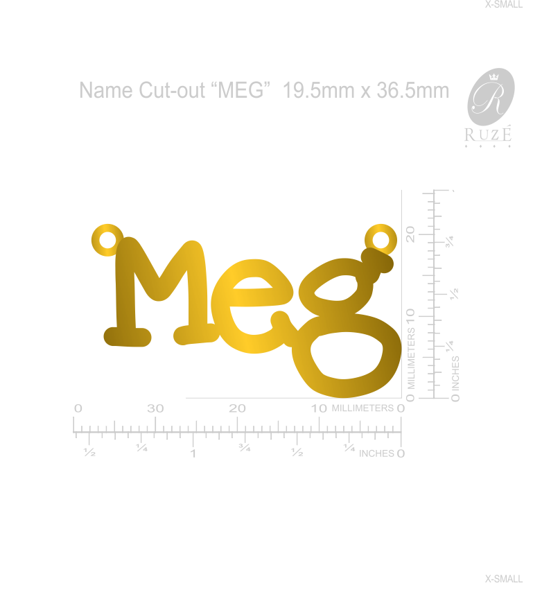 Name Cut Out "Meg" – Suarez Arts